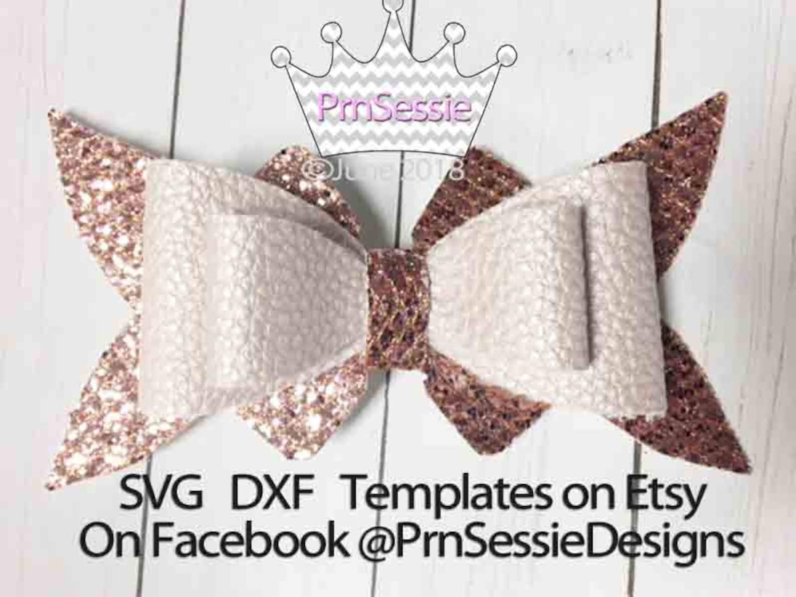 Digital SVG, DXF, PDF Flutterby Bow Template, Bow Template, Digital Bow ...