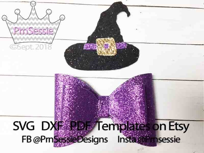 Digital SVG DXF PDF Wicked Witch Bow Template, Halloween Svg, Halloween ...