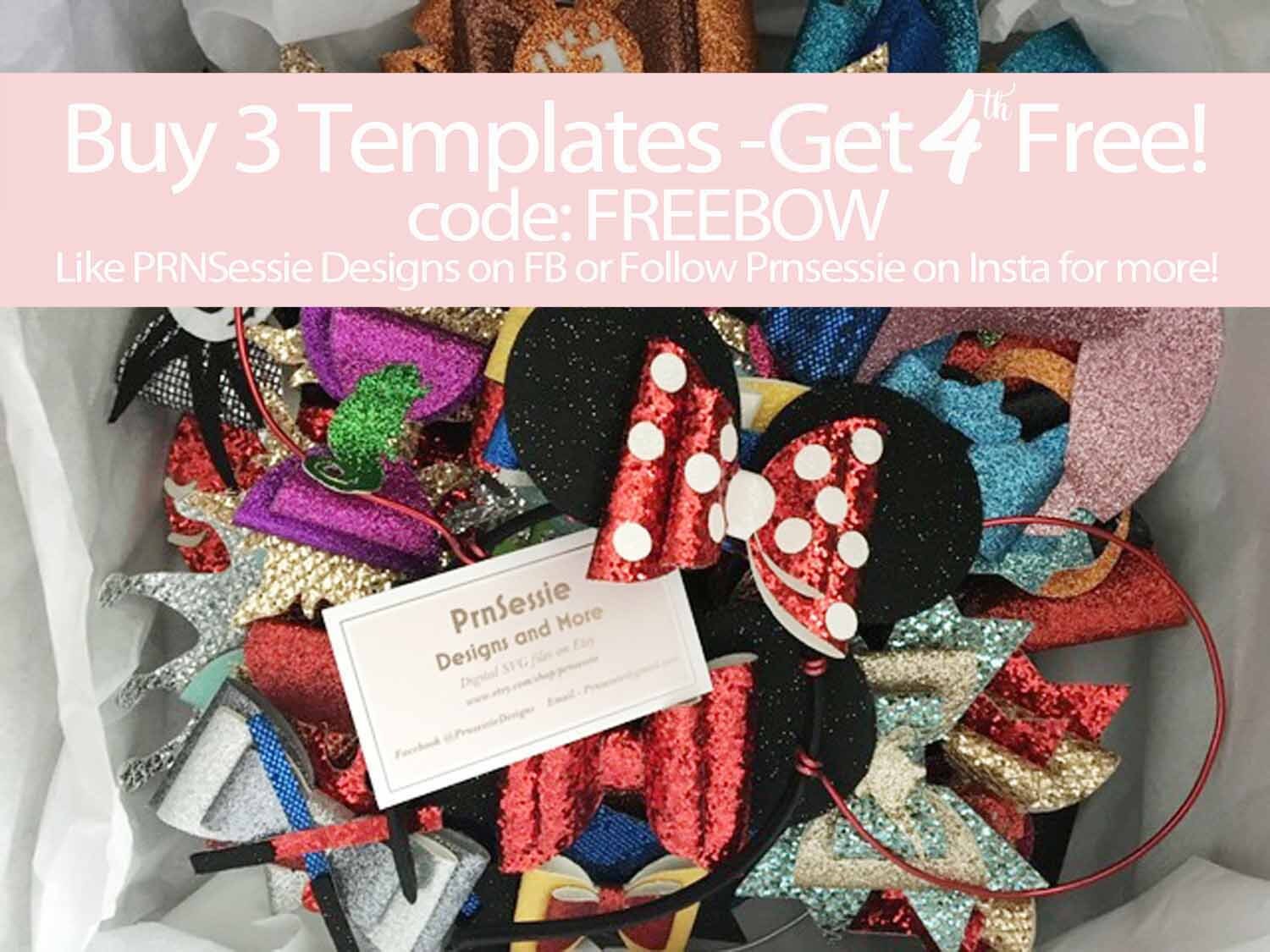 Digital SVG DXF PDF Nightmare Bow Template Bundle Jack and - Etsy