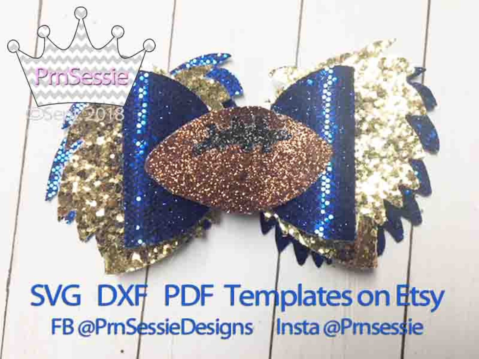 Digital SVG PDF DXF Football Cheer Bow Template, Team Bow, Cheer Bow ...