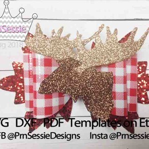 Digital SVG DXF PDF Fall Bow Template, Autumn Bow, Digital Bow Template ...