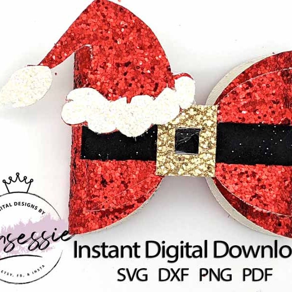Christmas Bow Template - Etsy