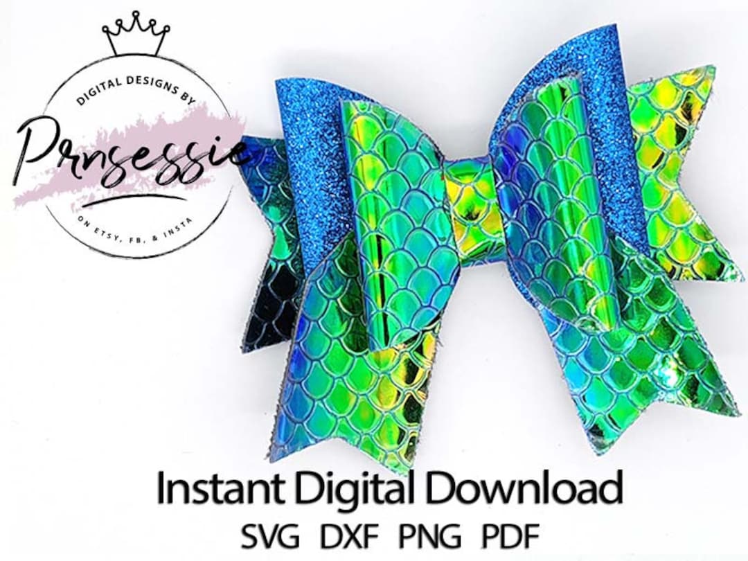 Digital SVG, PDF, DXF, Simply Chic Bow Template, Trendy Bow, Bow With ...
