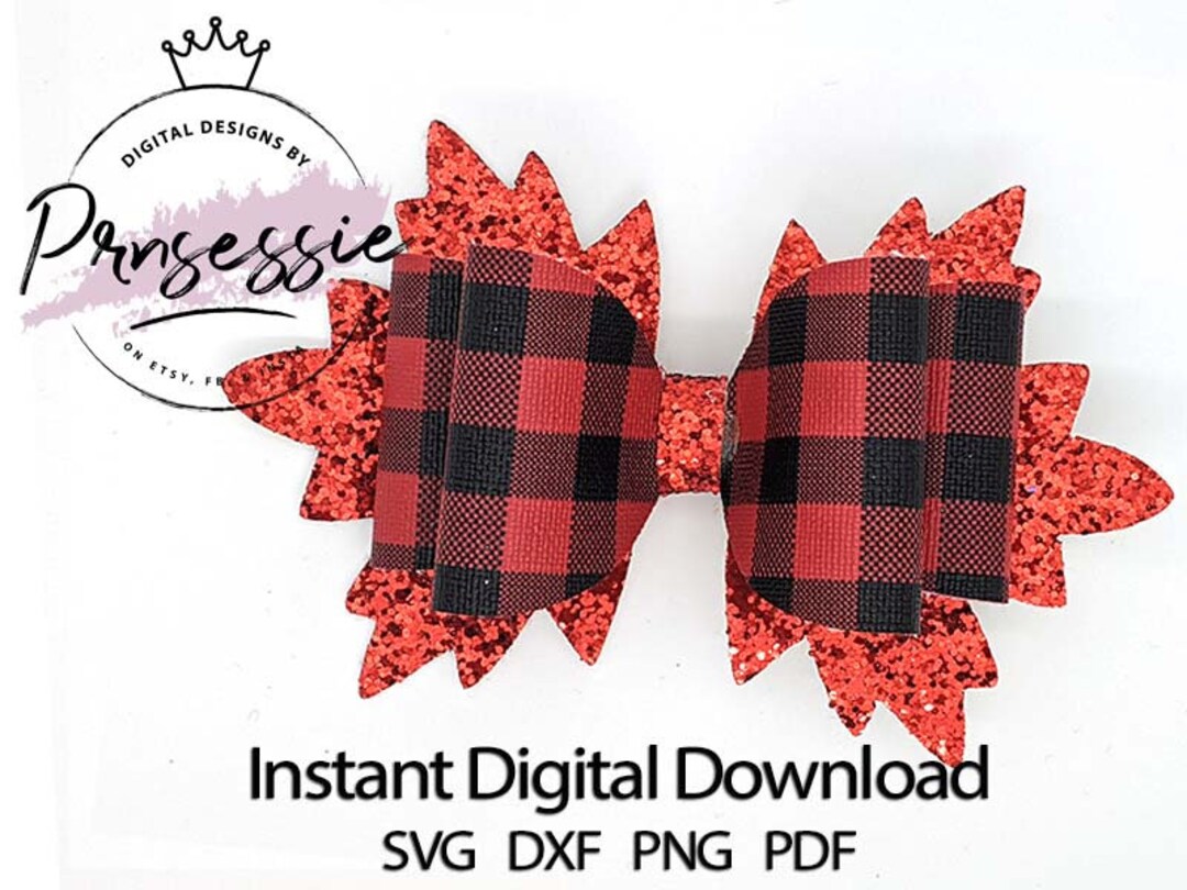 Digital SVG DXF PDF Fall Bow Template, Autumn Bow, Digital Bow Template ...