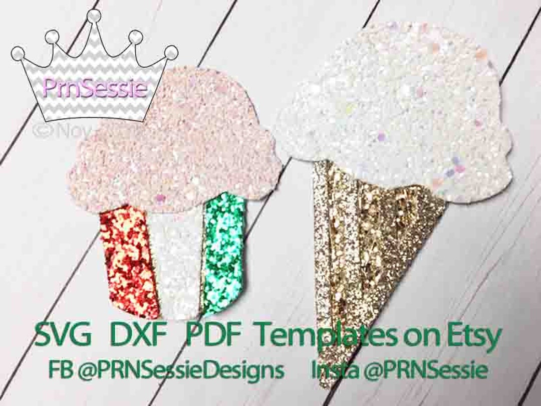Digital SVG PDF DXF Italian Ice Cream Clip Template - Etsy