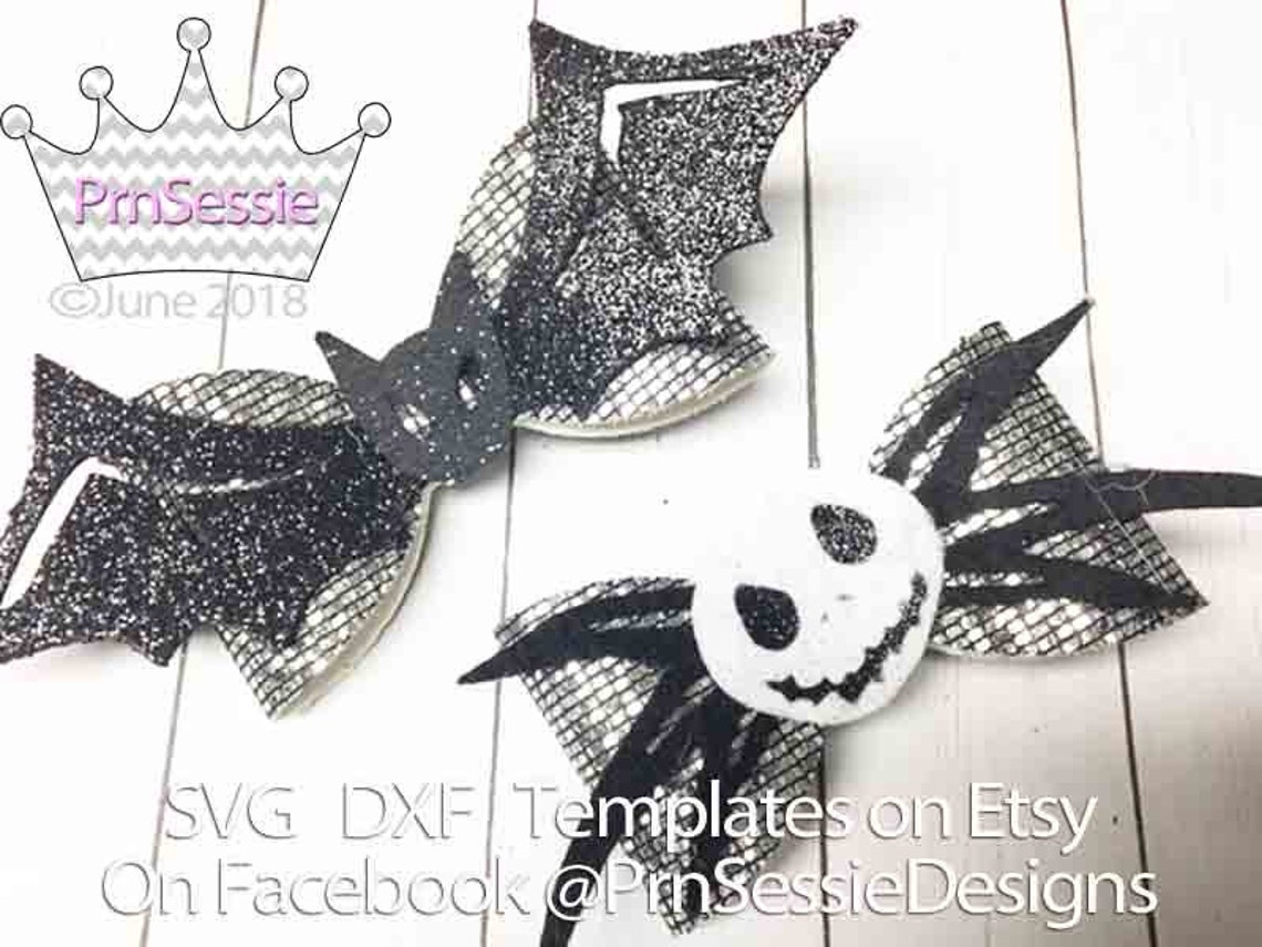 Digital SVG DXF PDF Nightmare Bow Template Bundle Jack and - Etsy