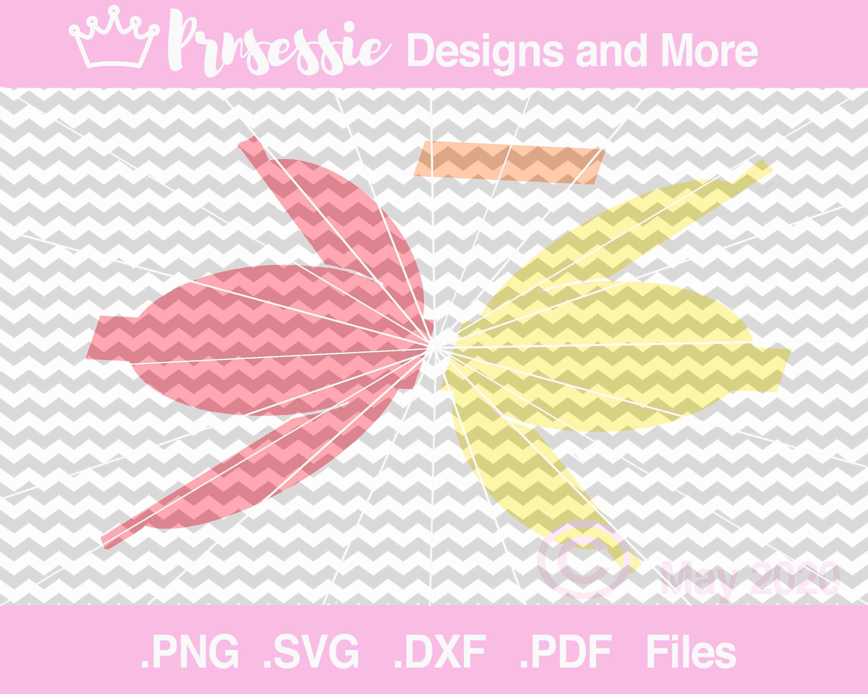 Digital SVG, DXF, PDF Blooming Bow Template, Digital Bow, Bow Template ...