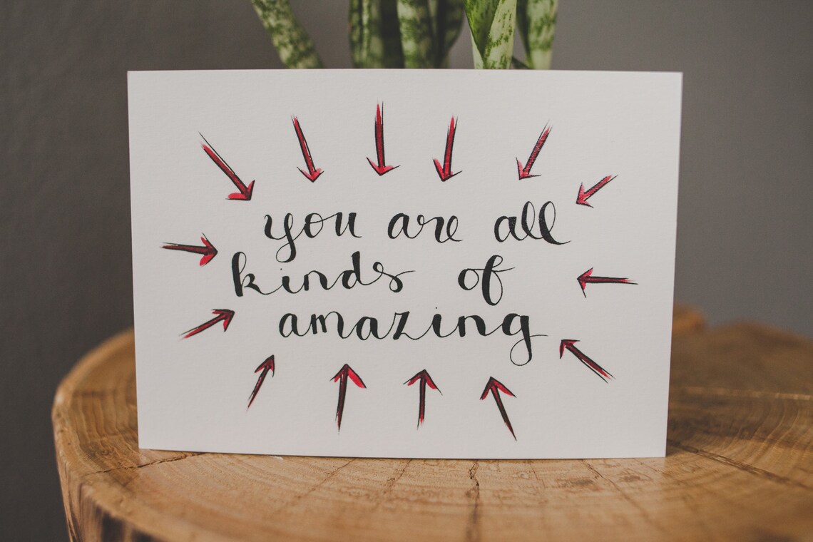 Postcard You Are All Kinds of Amazing - Etsy