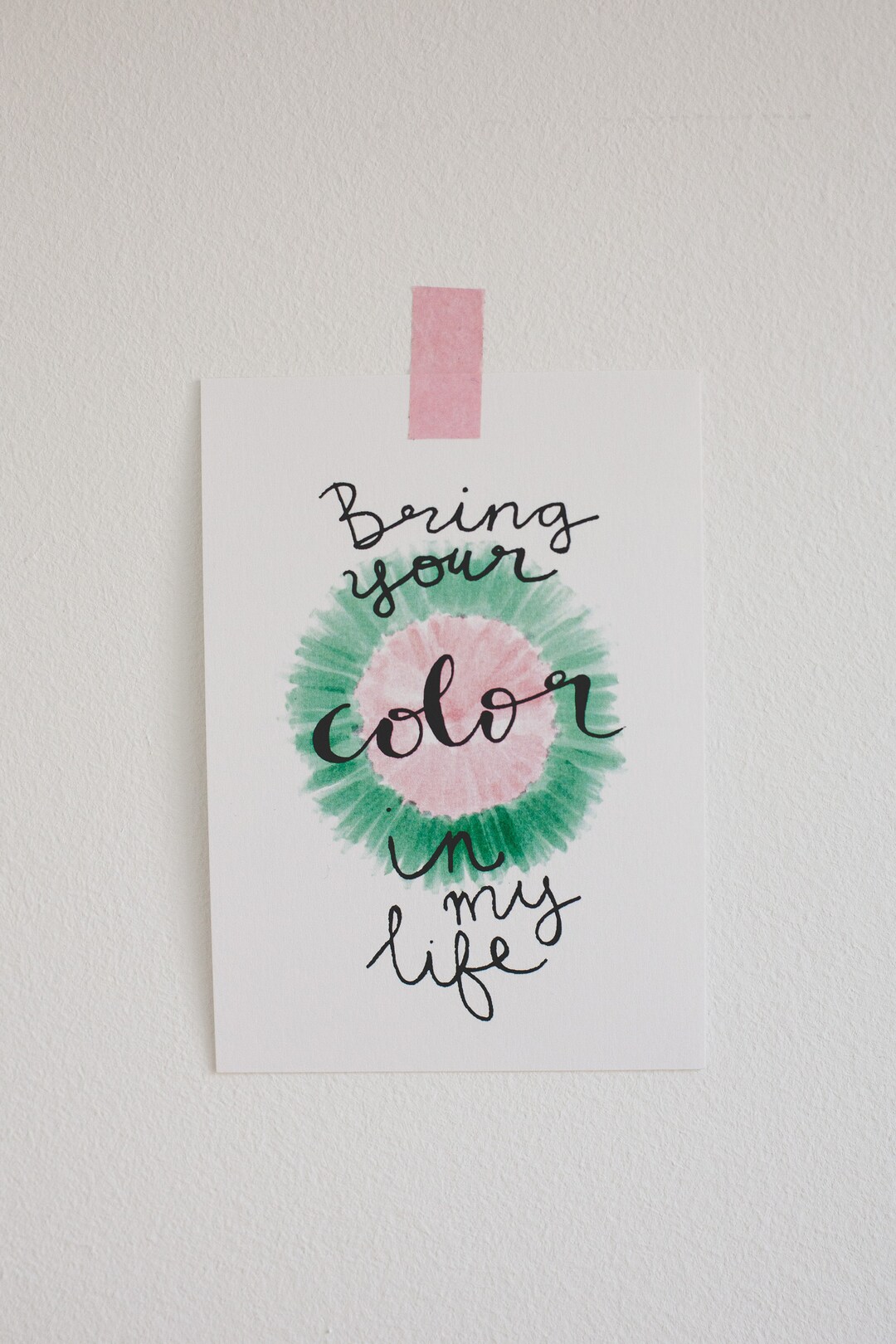 Postcard Bring Your COLOR in My Life - Etsy