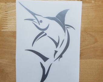 Marlin Swordfish Vinyl Decal Sticker - Etsy