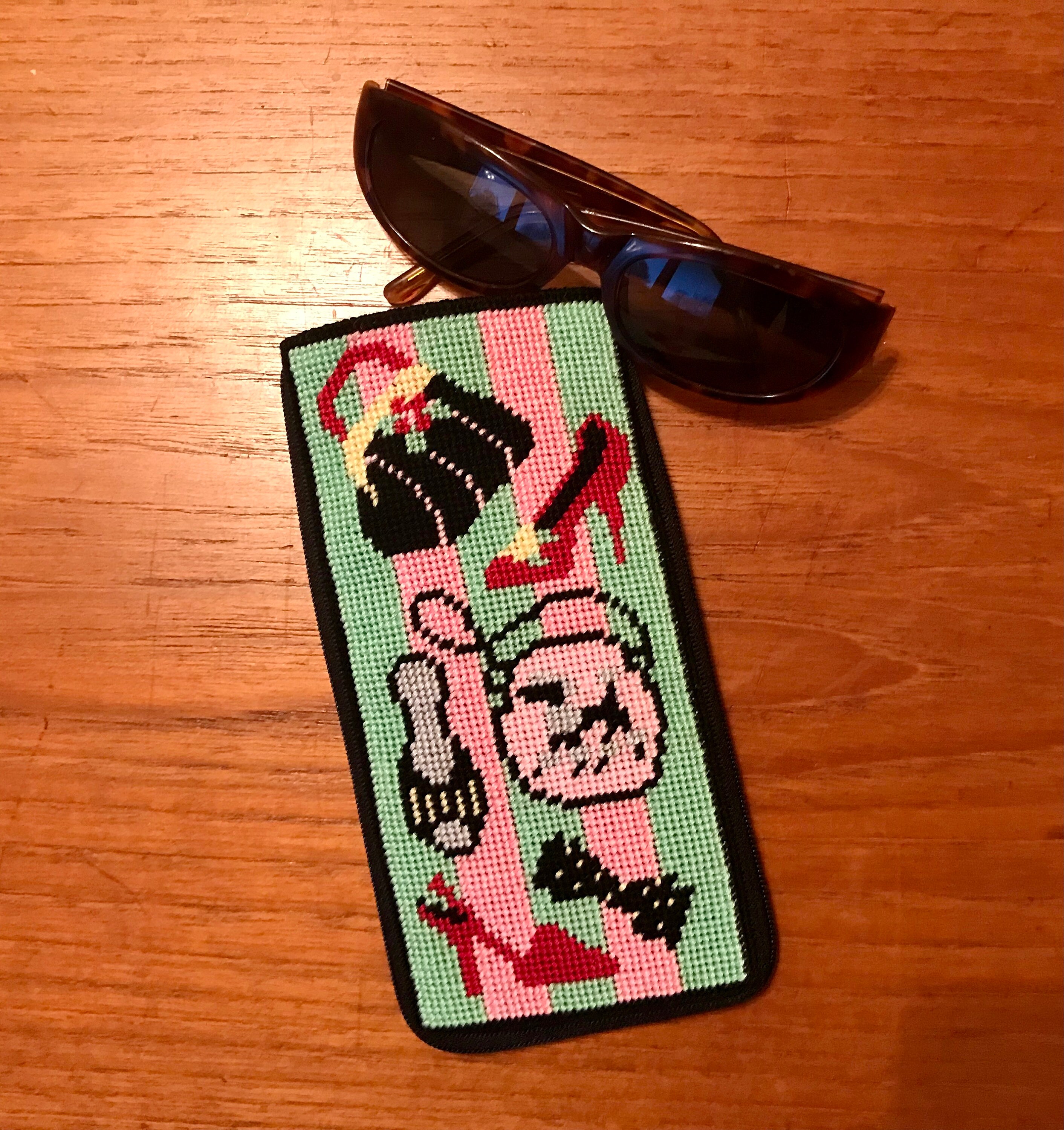 Completed & Cotton Lined Needlepoint Eyeglass/cell Phone Cases - Etsy