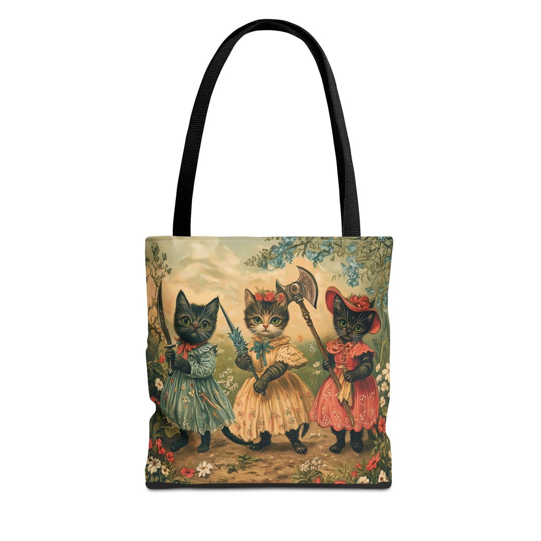 The Three Kittens Whimsical Edited Vintage Illustration Tote Bag - Etsy