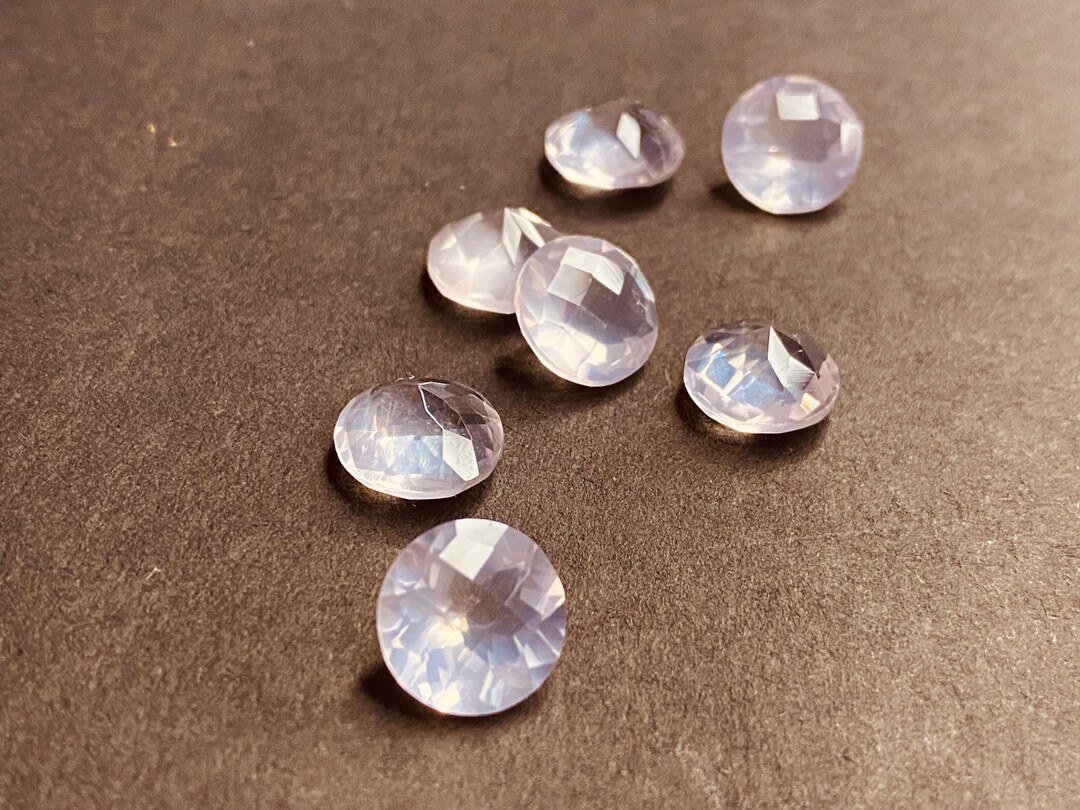 Rose Quartz Faceted Round Checker Board Cut Loose Gemstone 11x11 Mm ...