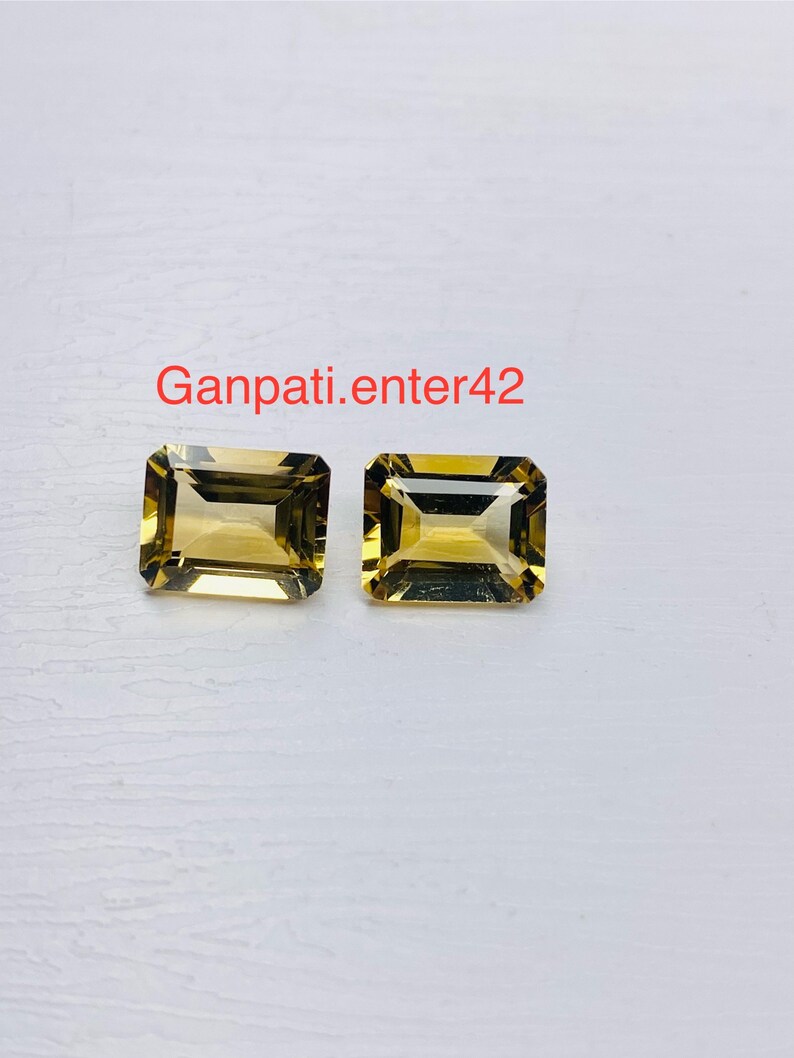 Faceted Octagon Cut Citrine Loose Gemstone: Natural Yellow-golden Stone ...