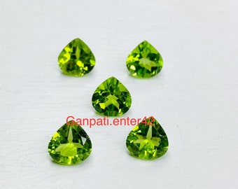 Heart Shape Peridot Glass peridot Color Various Sizes 1 Piece - Etsy