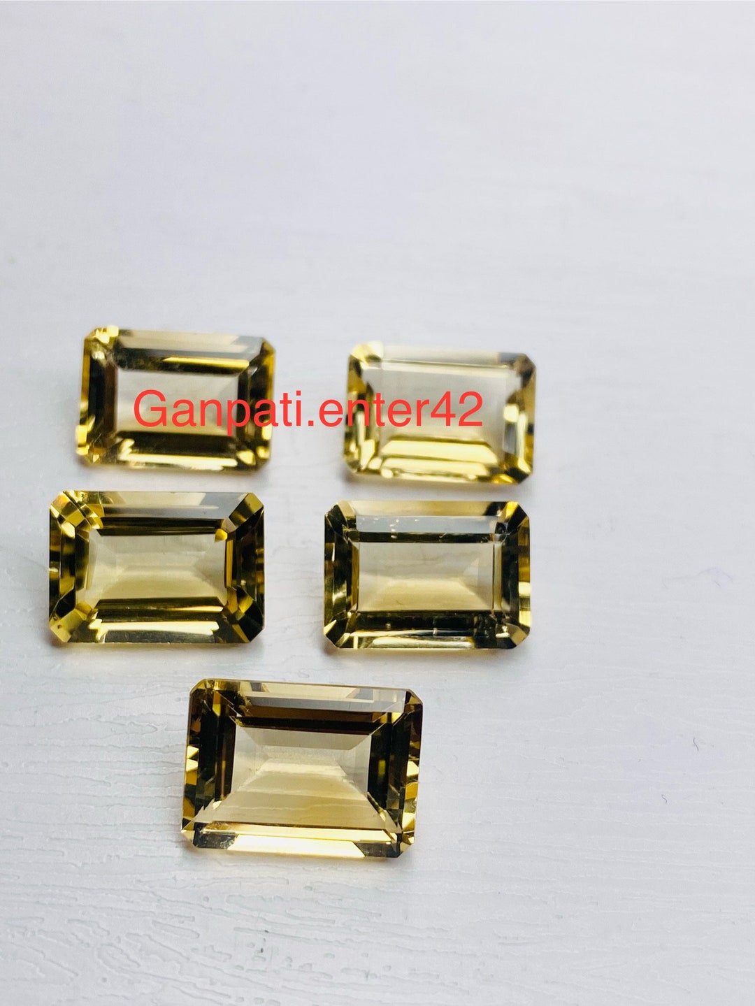 Faceted Octagon Cut Citrine Loose Gemstone: Natural Yellow-golden Stone ...