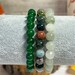 Gemstone Beaded Stretch Bracelet Green Handmade Jewelry Gift - Etsy