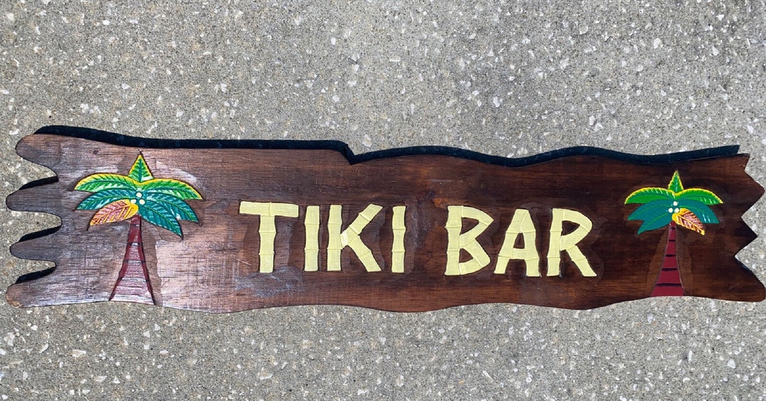 39 Tiki Bar Sign Tiki Statue Decor Wall Hanging Tiki - Etsy
