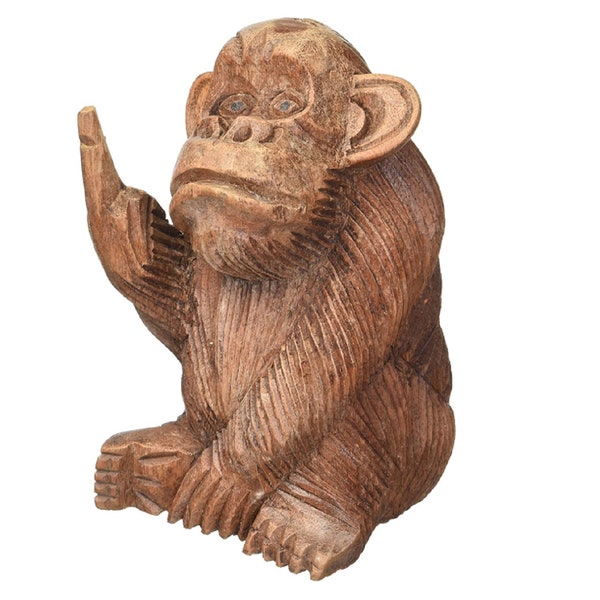 Carved Monkey Wood - Etsy