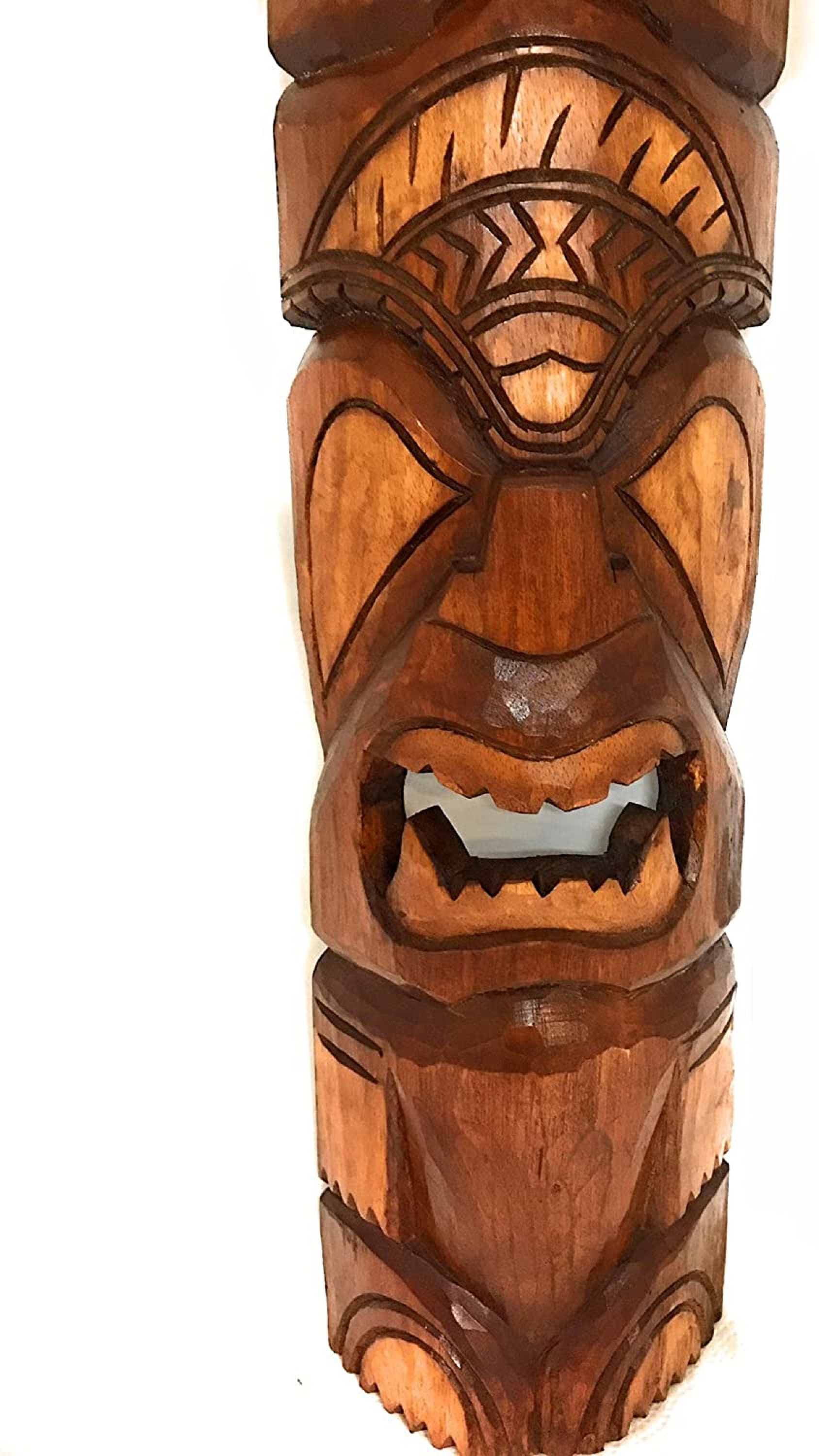 Tiki Statue Strength and Warrior Tiki Mask 40 Antique | Etsy