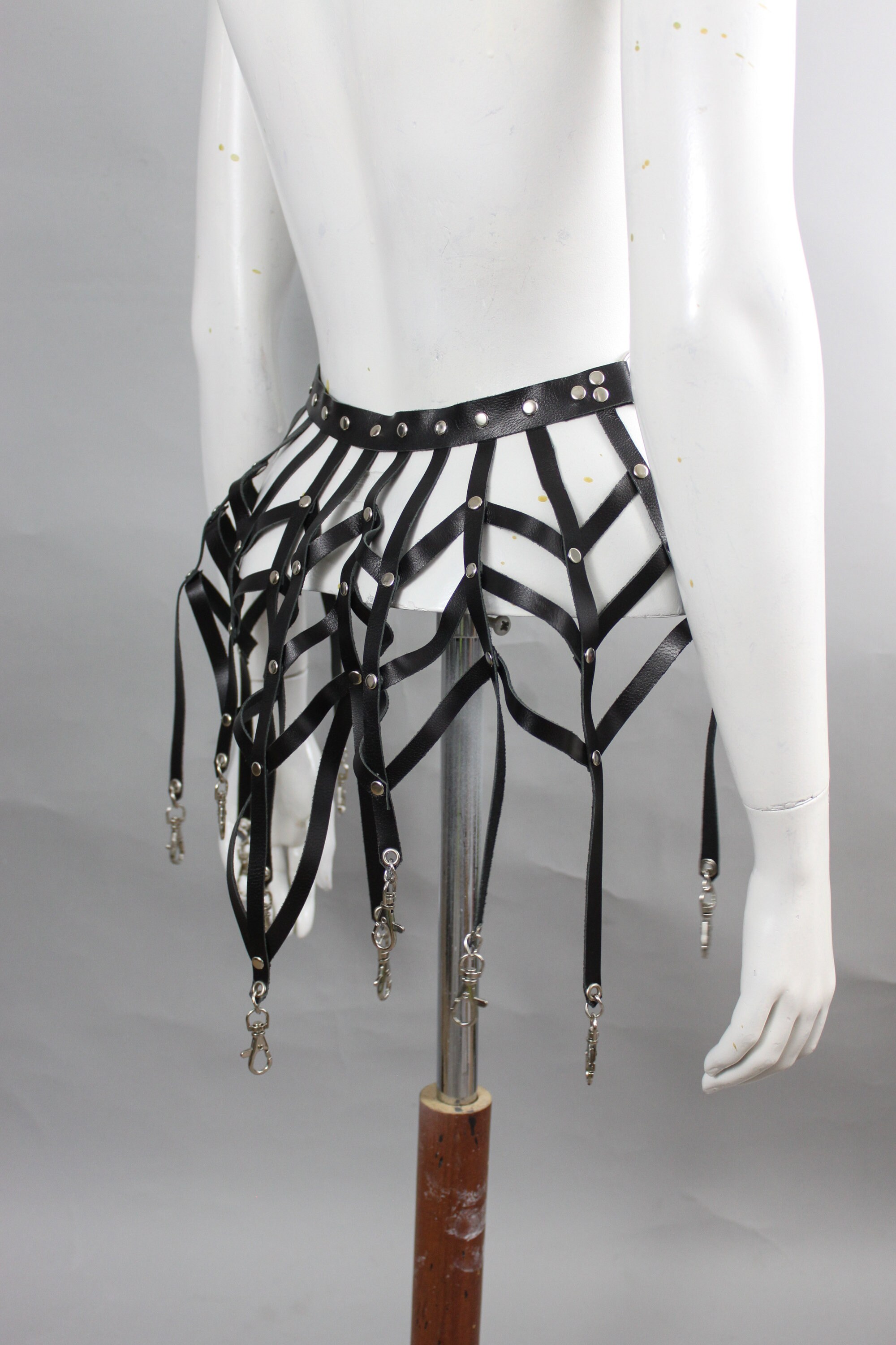 Leather Harness Spider Web Harness Handmade Chest Cage BDSM Accessory ...