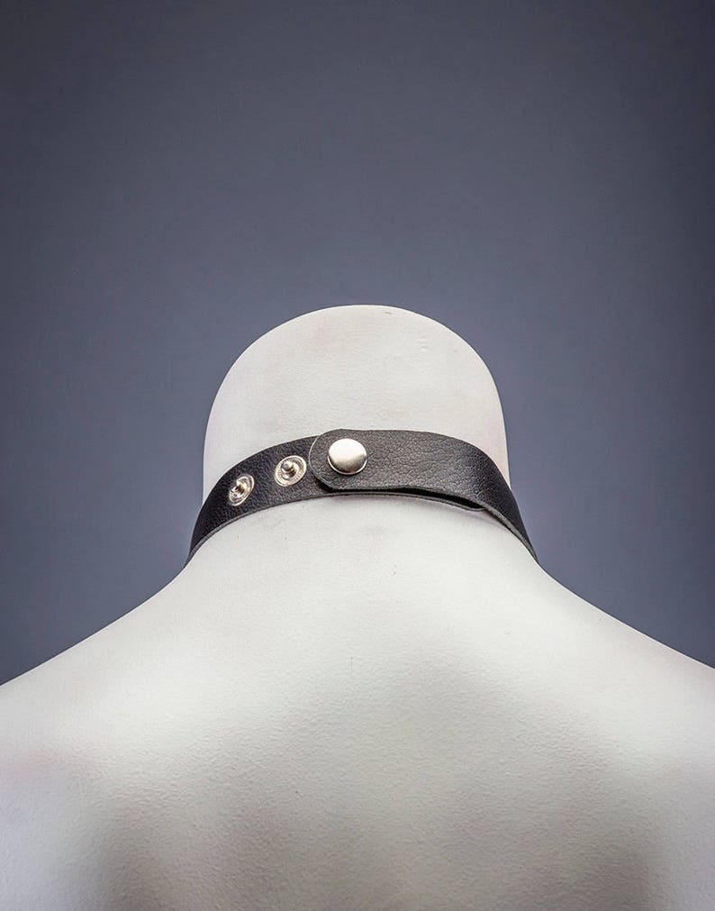 Black Leather O-ring, Black Leather Choker, Black O-ring Collar, Sexy ...
