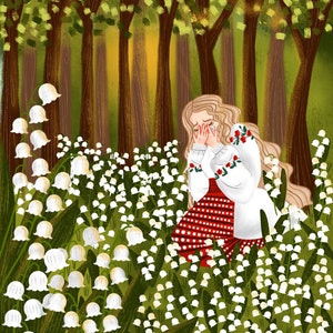 Lily of the Valley Folklore Poster Slavic Pagan Folklore Print Slavic ...