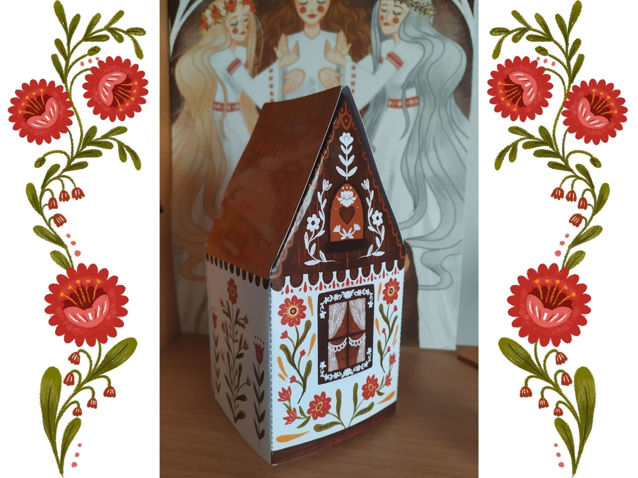 3d House Craft Printable Craft Printable Art Instant - Etsy