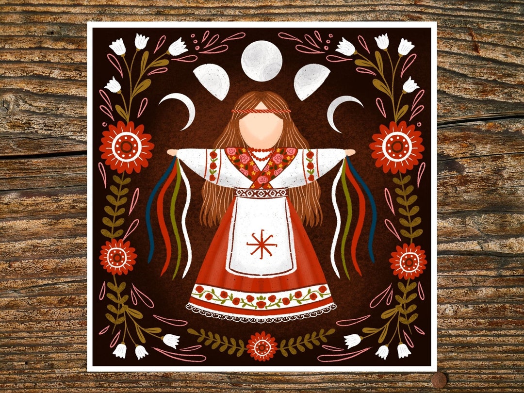 Wishing Doll Slavic Folklore Slavic Folk Art Folklore Art Print - Etsy