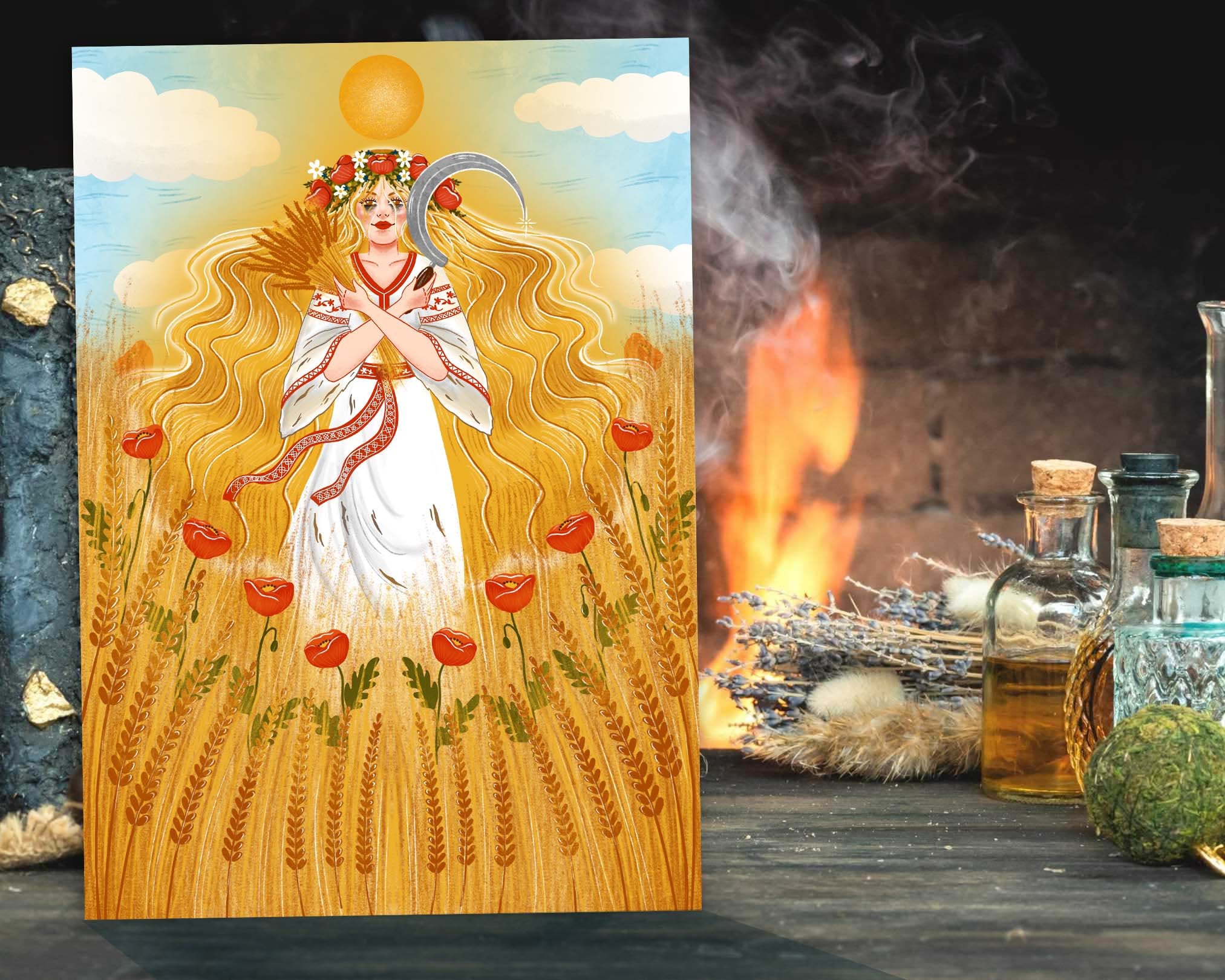 Slavic Pagan Folklore poster Slavic Art Kupala Night Folklore Print ...