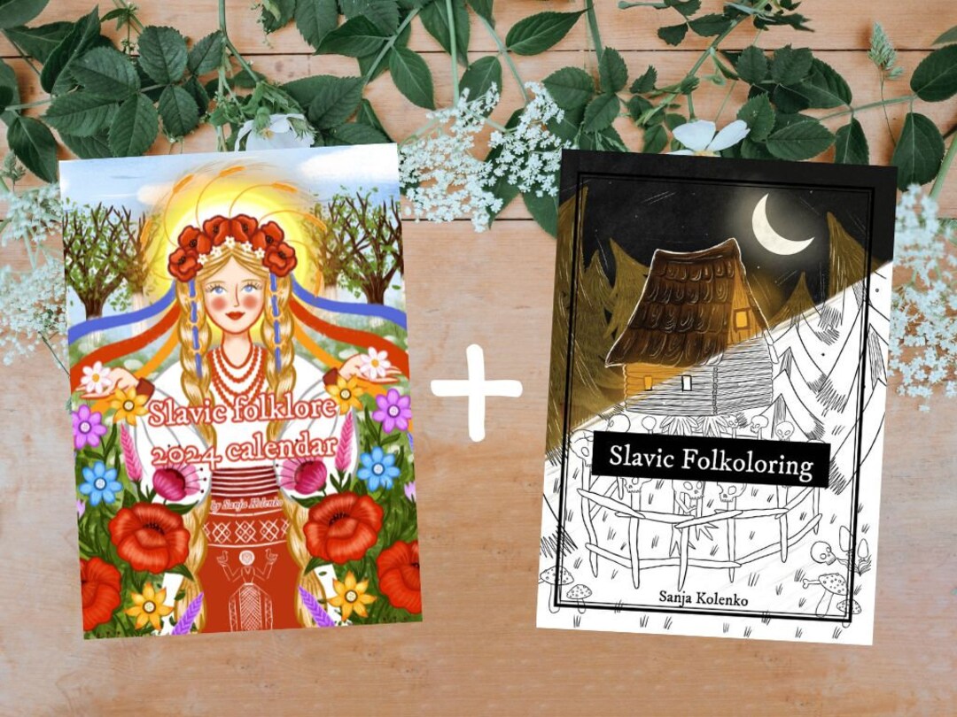 Bundle Slavic Calendar and Slavic Coloring Book Slavic Folklore ...
