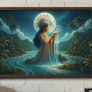 Atabey Goddess and Zemi Printable Poster – Taíno-inspired Puerto Rican ...