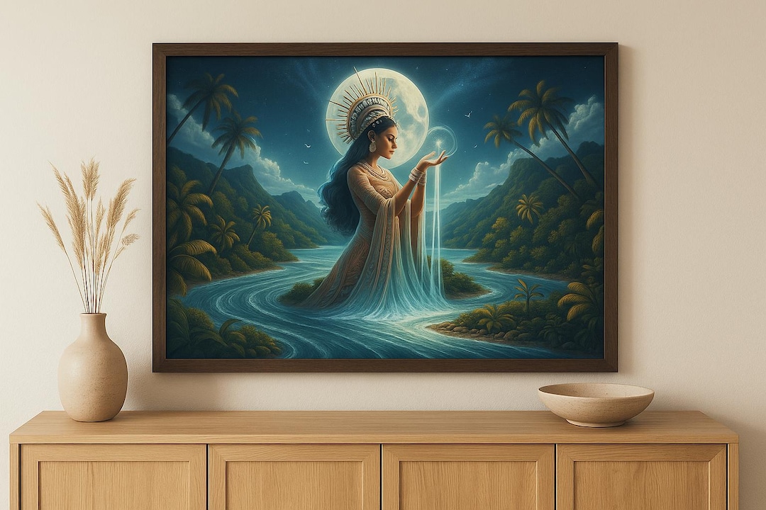 Atabey Goddess and Zemi Printable Poster – Taíno-inspired Puerto Rican ...