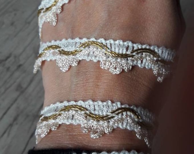 Medieval Lace, Woven Ribbon Trim With Gold Thread, Sold by the Meter ...