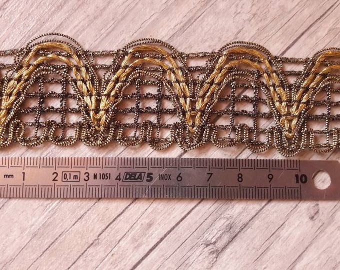Medieval Lace, Woven Ribbon Trim With Gold Thread, Sold by the Meter ...
