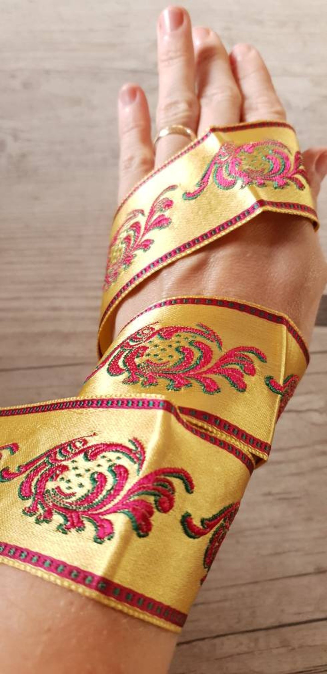 Medieval Galon, Jacquard Ribbon, Meter, Vintage, French Stripe ...