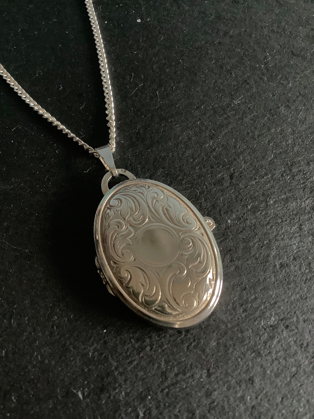 Sterling Silver Locket and Chain - Etsy