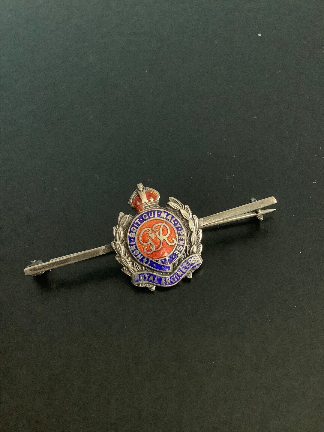 Sterling Silver Royal Engineers Bar Brooch - Etsy