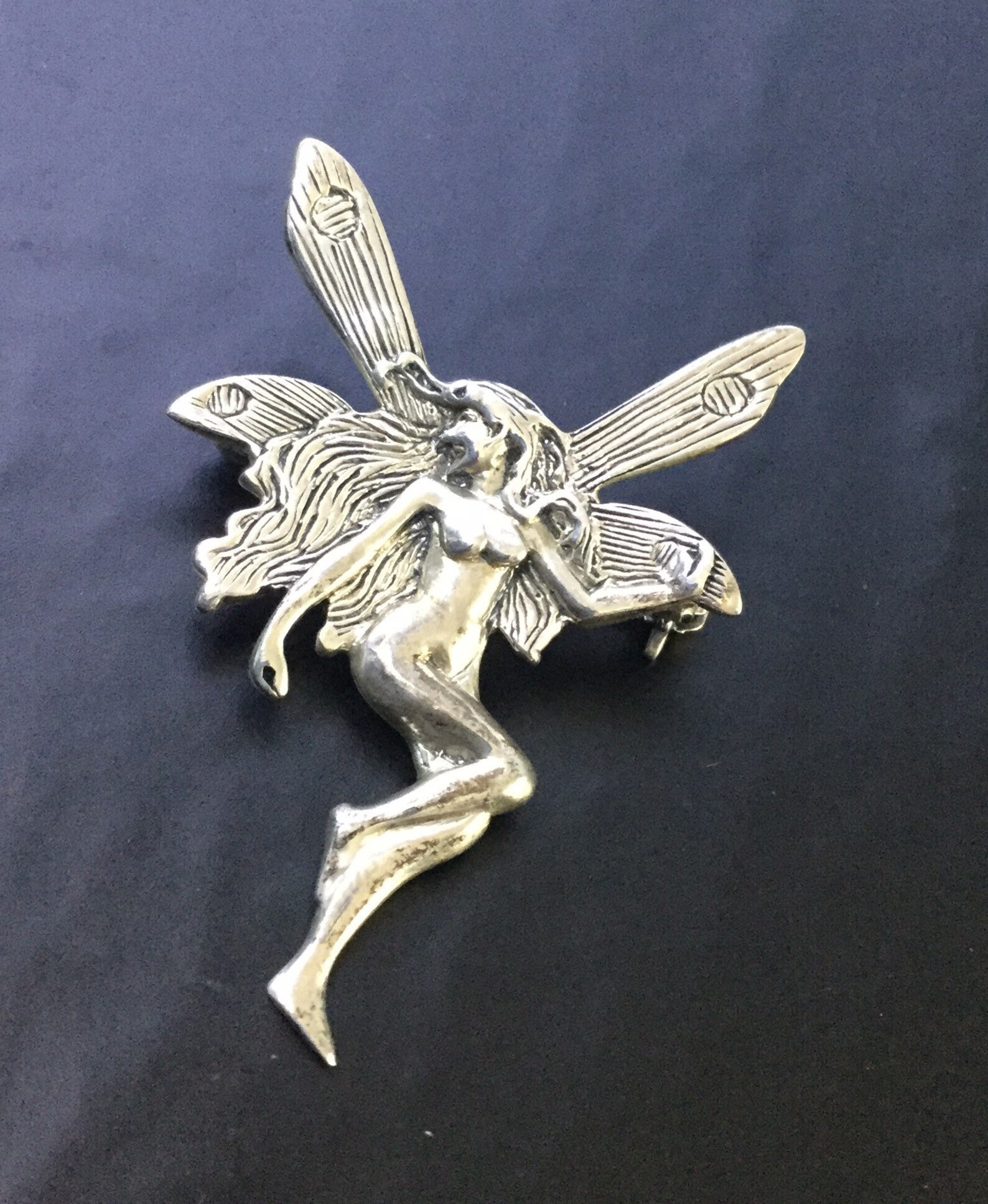 Sterling Silver Fairy Brooch - Etsy UK