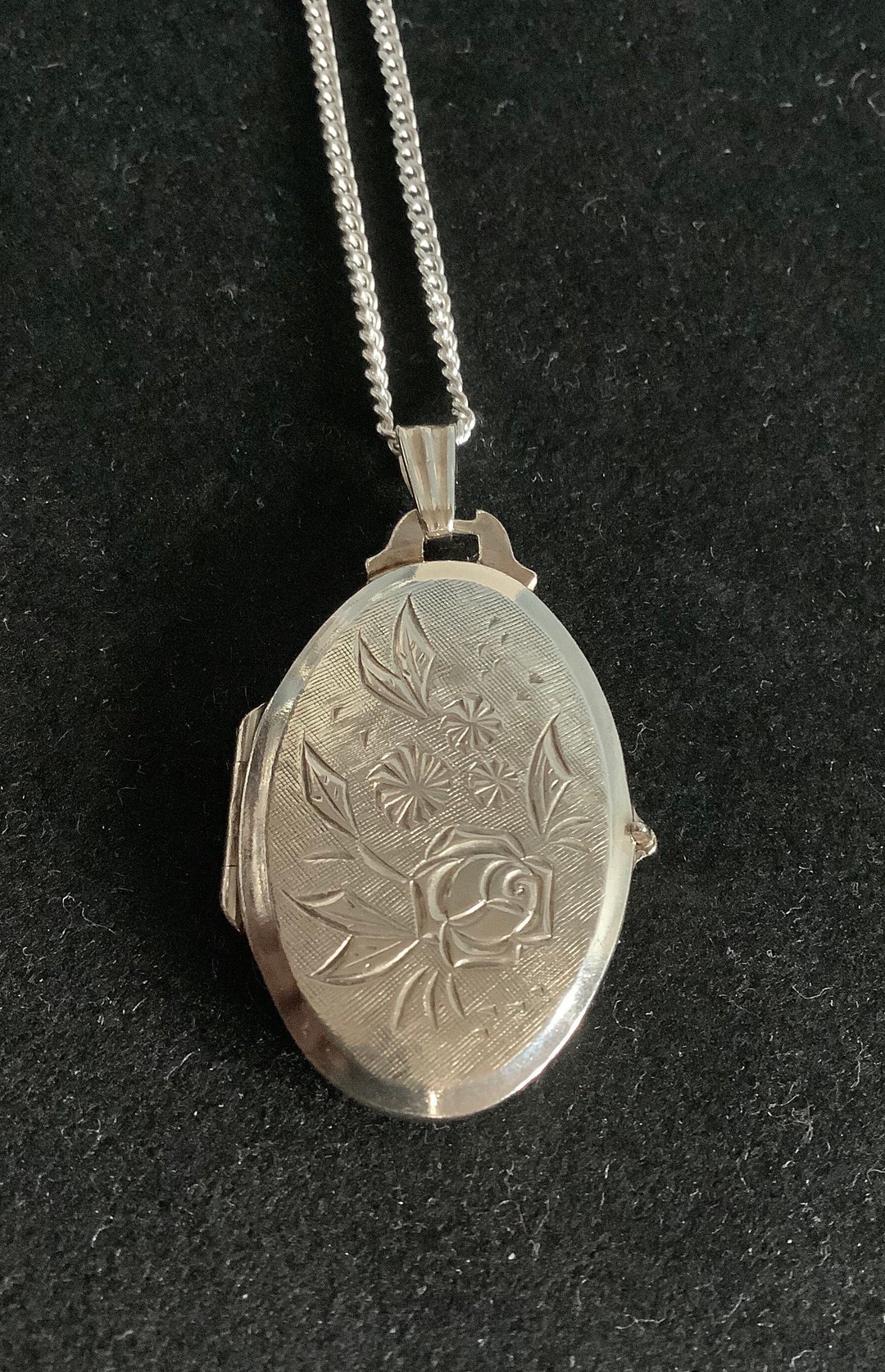 Sterling Silver Locket on Chain - Etsy
