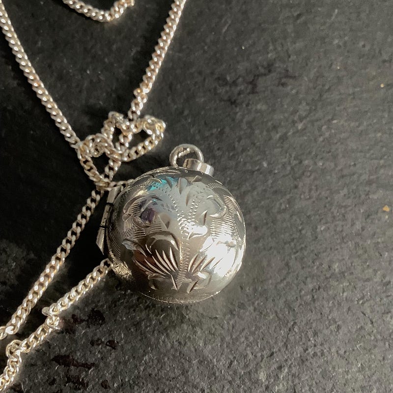 Ball Locket Necklace - Etsy