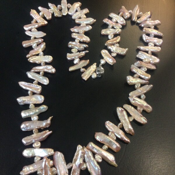 Biwa Pearl Necklace - Etsy