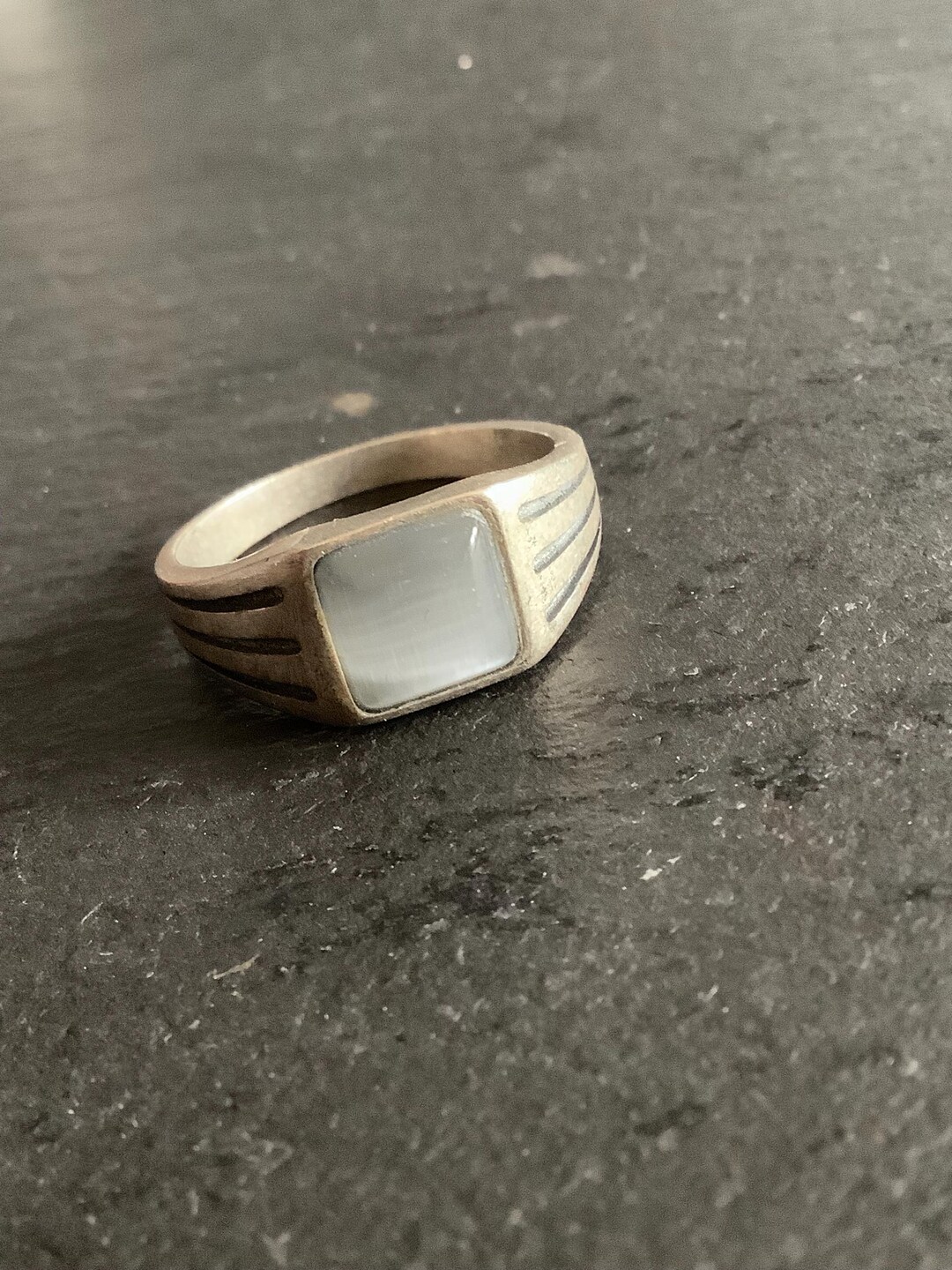 Sterling Silver Signet Ring Moonstone - Etsy