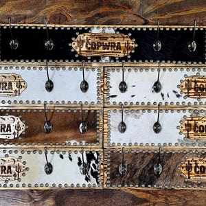 Cowhide Hook Shelf With Custom Lasered Logo - Etsy