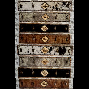 Cowhide Hook Shelf With Custom Lasered Logo - Etsy