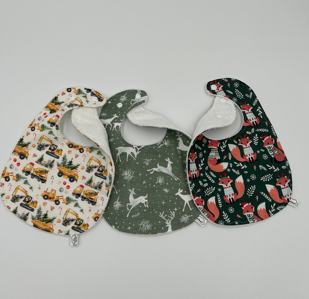 WINTER Bibs, Handmade Bibs for Baby, Christmas Bibs, Holidays ...