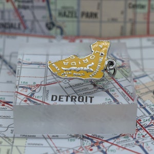 Vintage Enamel & Sterling Silver Florida State Map Charm - Etsy