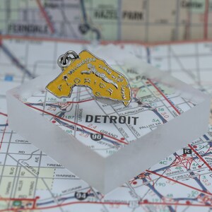 Vintage Enamel & Sterling Silver Florida State Map Charm - Etsy