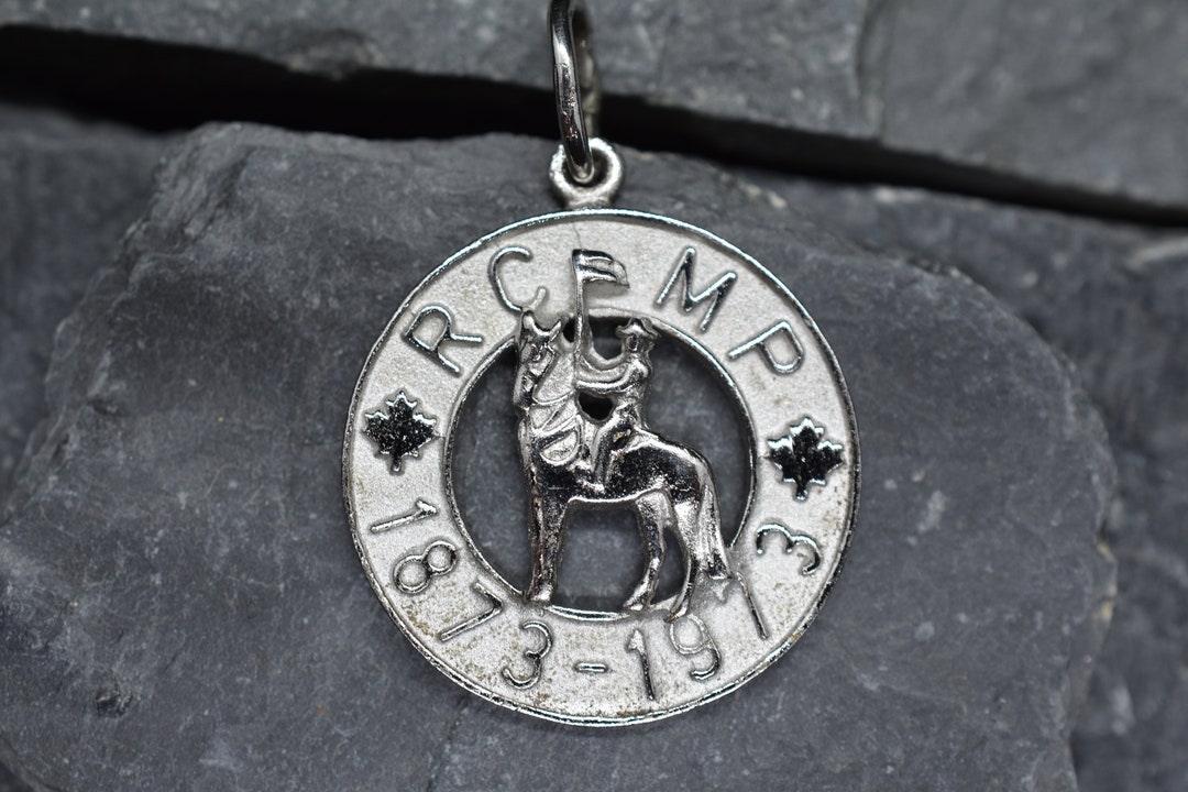 Vintage Royal Canadian Mounted Police 1873 - 1973 Disc Charm for ...