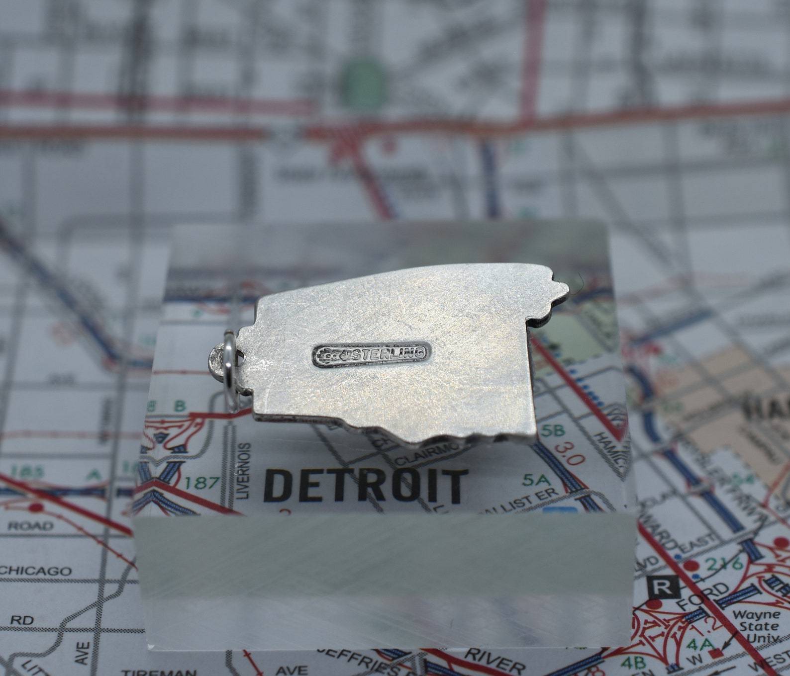 Vintage Sterling Silver Alabama State Map Charm for Bracelet Featuring ...